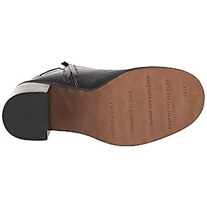 Franco Sarto Womens Rivet Bootie Black Leather 7 M