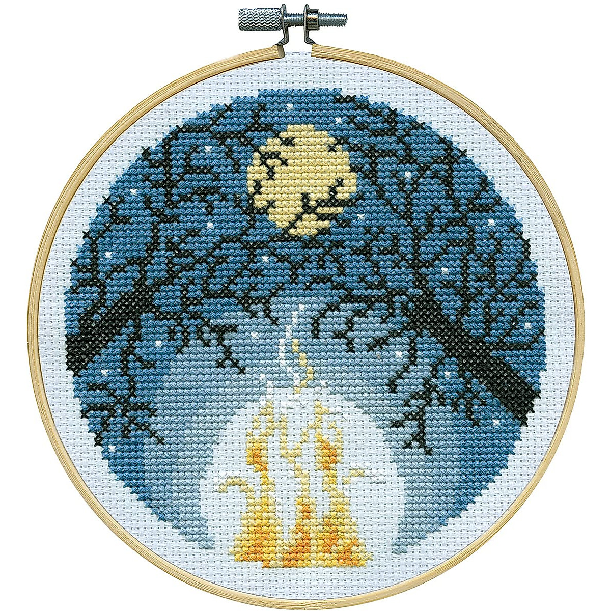 Design Works Crafts Campfire Counted Cross Stitch Kit with Hoop