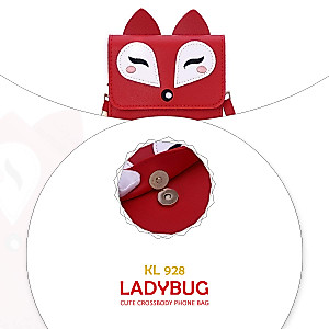 KL928 Women Small Crossbody Bag - Cell Phone Purse Smartphone Wallet Bags (Fox-Adjustable Strap)
