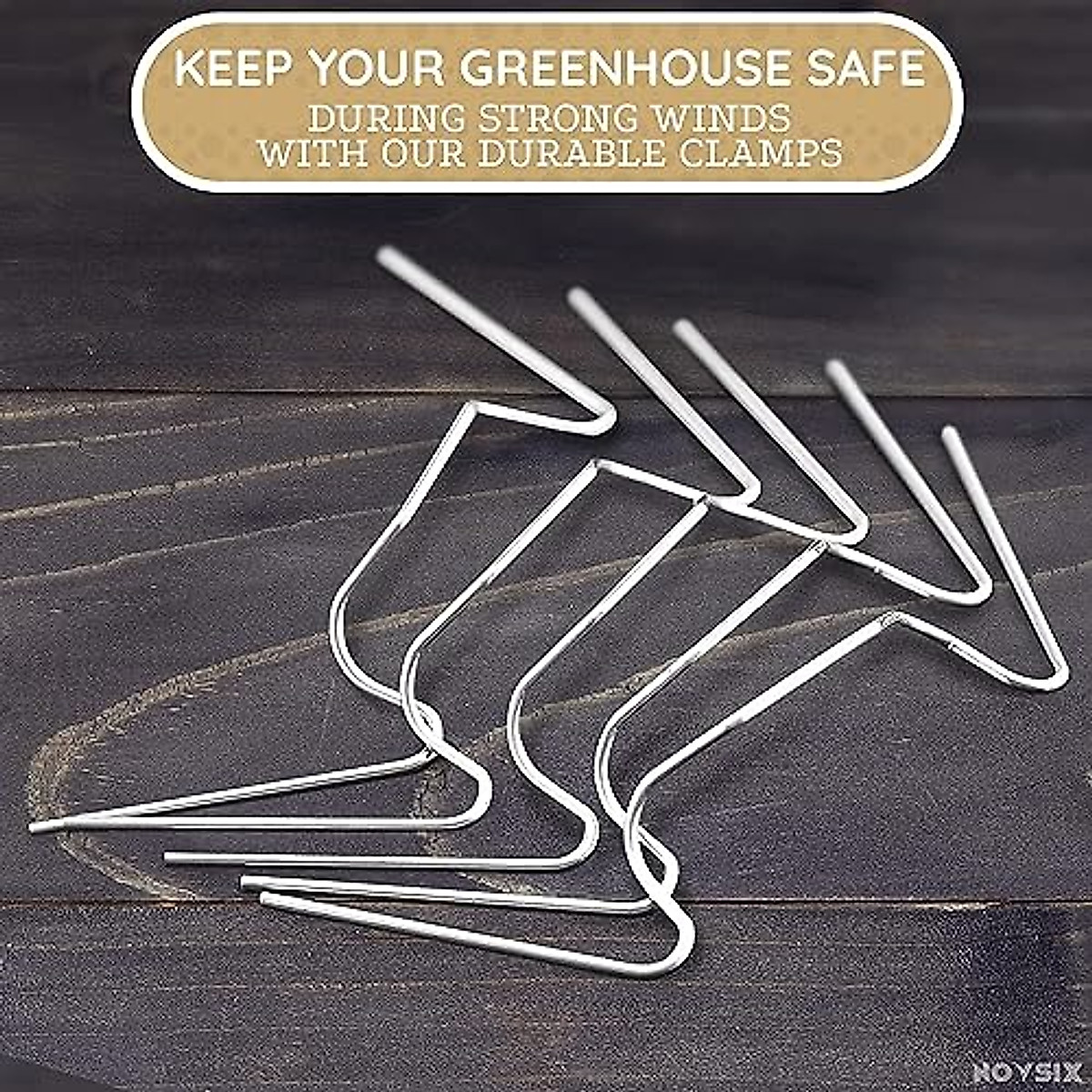 Mini Greenhouse Clips for Hanging - 100Pcs Stainless Steel Clips Green House Accessory Wire Clamp Clip pack for Harbor Freight Replacement Greenhouse Cover - Shade Clips Greenhouse Accessories