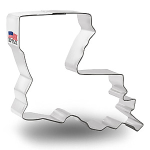 Foose Store Louisiana Cookie Cutter 3.5 Inch –Tin Plated Steel Cookie Cutters – Made in the USA