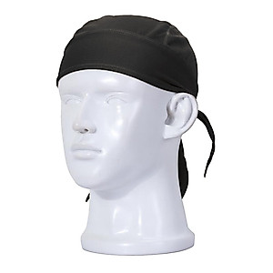 Cycling Skull Cap Sun UV Protection Cotton Bandana Dew Rap Head Wrap Running Sweatband Headband Headwear Breathable Moisture Wicking Beanie Gear Wind Dust Proof Halloween Pirate Costume (Black 17)