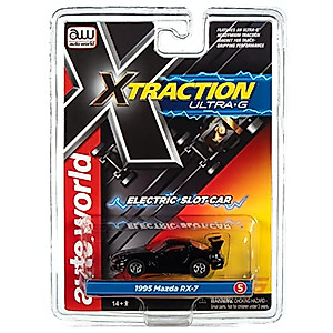 Auto World Xtraction R34 1995 Mazda RX-7 Black HO Scale Slot Car