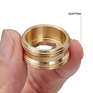 LitartPRO Lead-Free Swivel Faucet Adapter Kit, 15/16" or 55/64" x 3/4" Garden Hose Adapter for Male to Male & Female to Male - Chrome Finished