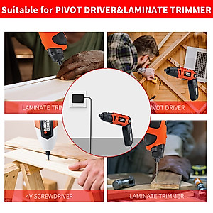 MEROM for Black and Decker Charger LI200 LI3100 BDCS40G BDCS20C GSL35 Cordless Screwdriver Replacement Black+Decker 9V Charger Cord for # 90593303 90593303-01