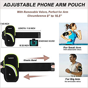 Armband Cell Phone Holder for Running Workout Exercise Sports Phone Arm Bands Pouch Bag, Running Armband for iPhone 14 13 12 11 Pro Max XS XR X Plus Samsung Galaxy Up to 6.9"