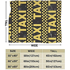 Fleece Blanket Taxi Driver Cab Throw Blanket Warm Cozy Ultra Printed Fleece Blankets for Bed Sofa Couch
