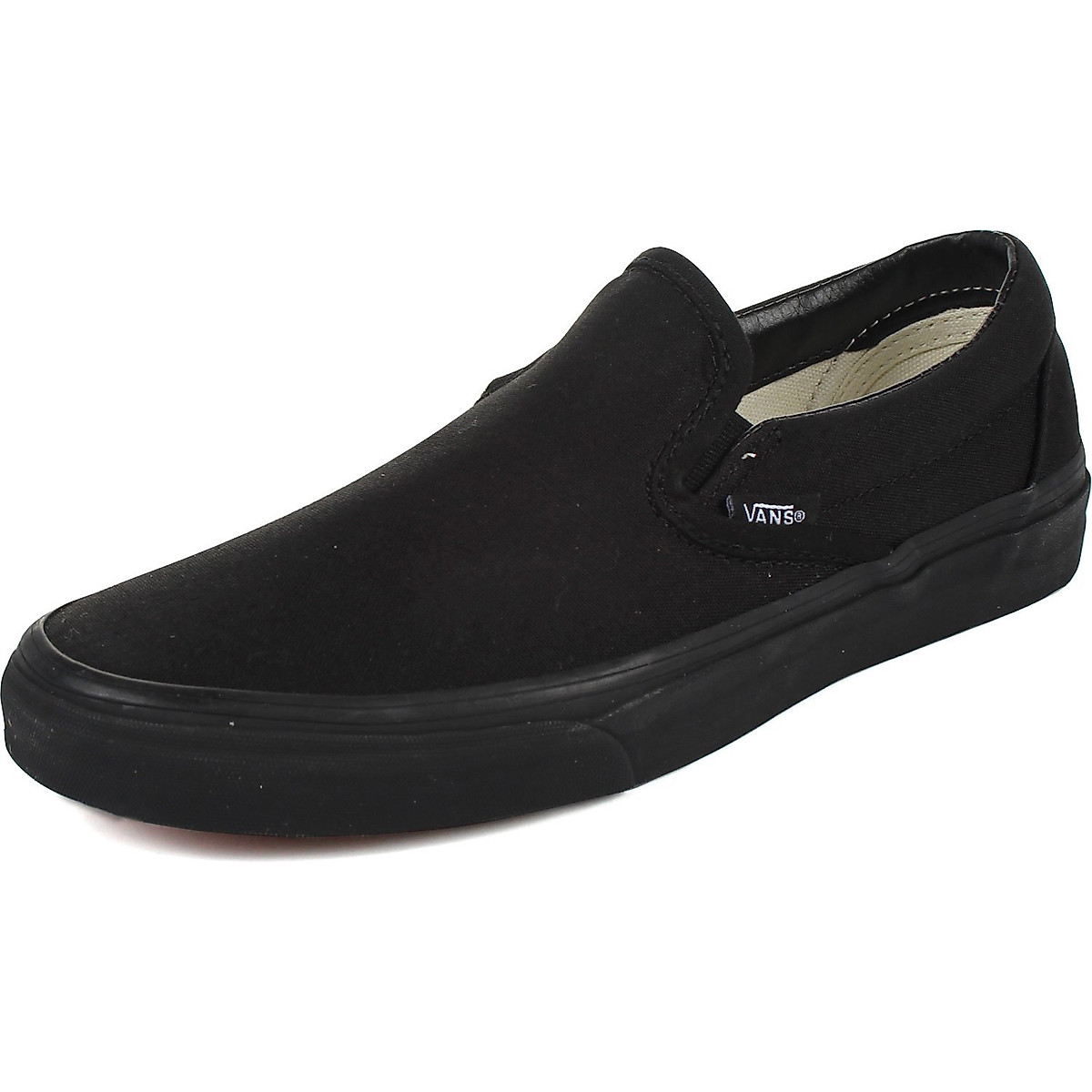 Vans - Unisex Adult Classic Slip-On Shoes in Black/Black, Size: 7 D(M) US Mens / 8.5 B(M) US Womens, Color: Black/Black