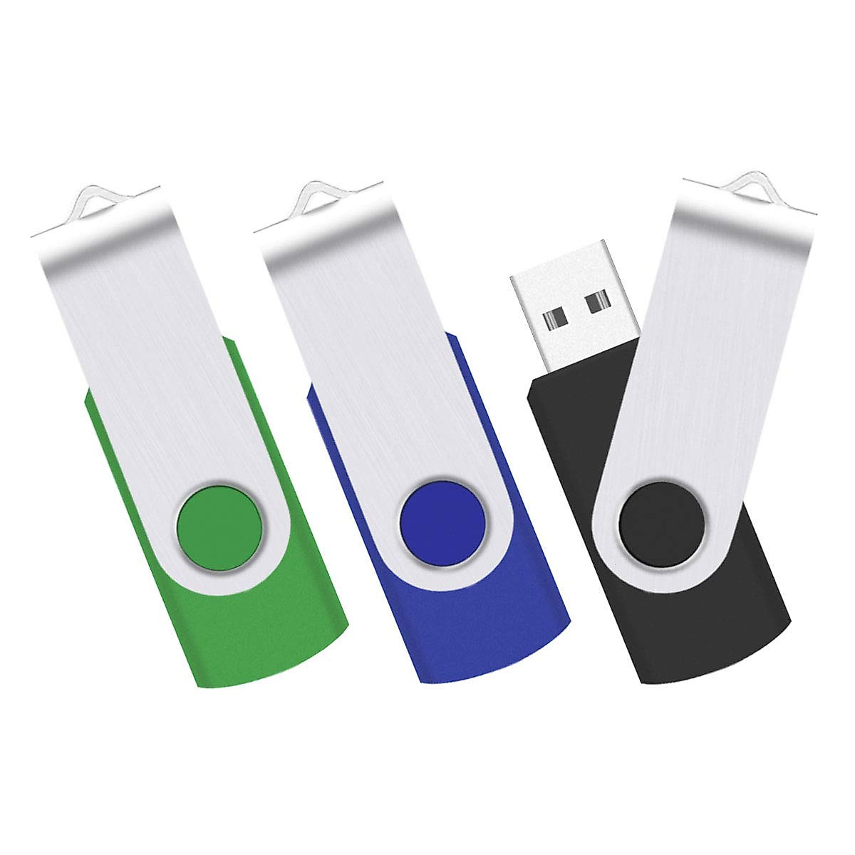 USA, Wholesale 10 Pack (16MB-64GB) Metal USB Flash Drive Memory Stick Thumb Pen USB 2.0 U Disk Storage Data Key (10 Pack - 16MB (Not GB))