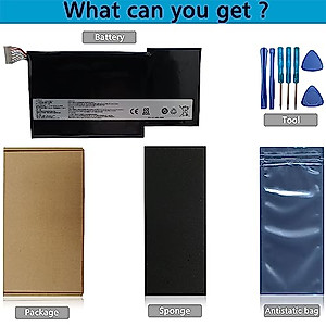 Tinkerpal BTY-M6J Laptop Battery Compatible with MSI GS63 7RE-009CN 018CN GS63VR 6RF-016CN 095CN 7RF-239CN 7RE-004CN GS73VR 258CN GS73 6RF-013CN 7RF-284CN Series BTY-U6J 64.98WH 11.4V