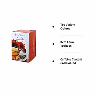 Revolution Tea - Dragon Eye Oolong Tea | Premium Full Leaf Infuser Teabags (20 Bags)