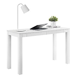 Ameriwood Home Parsons Xl Desk with 2 Drawers, White