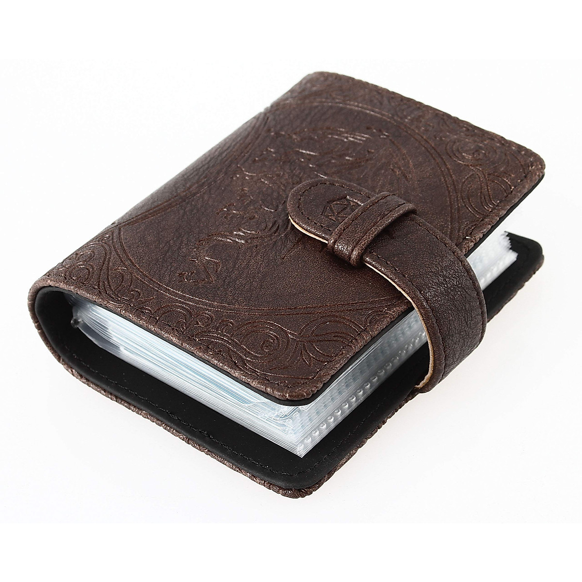 Forged Dice Co. Spellbook of Incantations (Dragon Edition) Spellbook Card Holder & Deck of Dry Erase Cards with Velvet Storage Bag - Storage for D&D Spell Book Monster Magic Item Cards