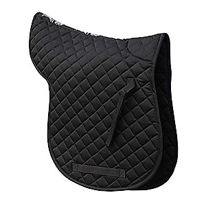 Rhinegold Cotton Quilted Numnah - Full - Black