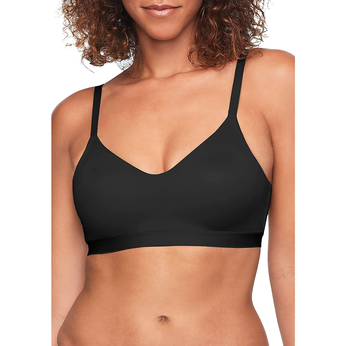 Warner's Women's Cloud 9 Super Soft Wireless Lift Convertible Comfort Bra RN1041A, Black, Large