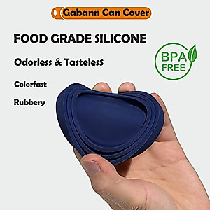 Gabann Cat Food Can Lids, Silicone Can Covers for Cat & Dog Food Cans, Food Safe, BPA Free & Dishwasher Safe, Fit All Standard Size Cans Reusalbe Can Caps Lids, 4 Pack