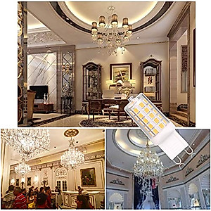BAOMING G9 LED Bulb Dimmable 4W, 40 Watt T4 G9 Halogen Equivalent, 2700K Soft Warm White, 120V No-Flicker, Chandelier Lighting 450LM (5 Pack)