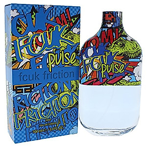 FCUK Friction Pulse Eau De Toilette Spray for Men, 3.4 Ounce