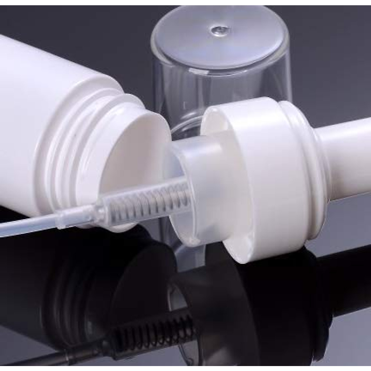 2Pcs 4 Ounce Plastic Foamer Pump Dispenser Foaming Mousse Bottles Empty Storage Container for Cosmetic Facial Cleanser Liquid Skin Care Products Hand