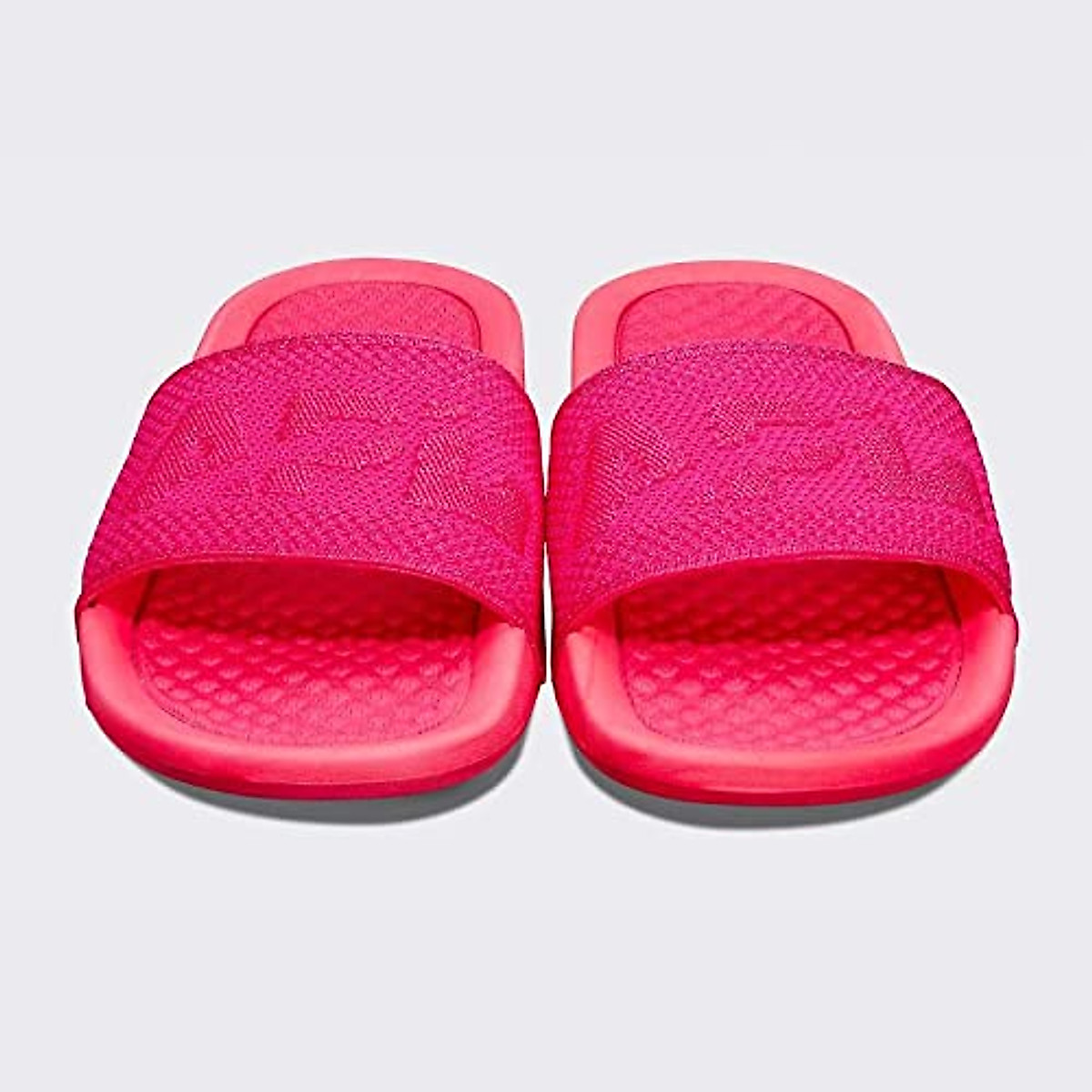 APL: Athletic Propulsion Labs Women's Big Logo TechLoom Slide, (Neon Pink, 7, numeric_7)
