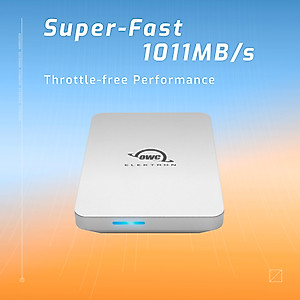 OWC Envoy Pro Elektron Portable 2TB SSD, Super Fast External SSD with up to 1250MB/s Performance, USB 3.2 Gen 2 and USB 2.0/3.0 Backwards and Universally Compatible, NVMe Powered Portable SSD