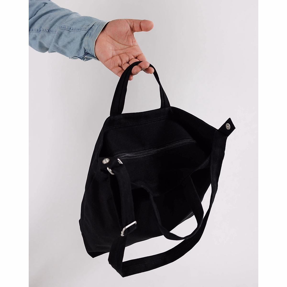 Horizontal Zip Duck Bag - Black