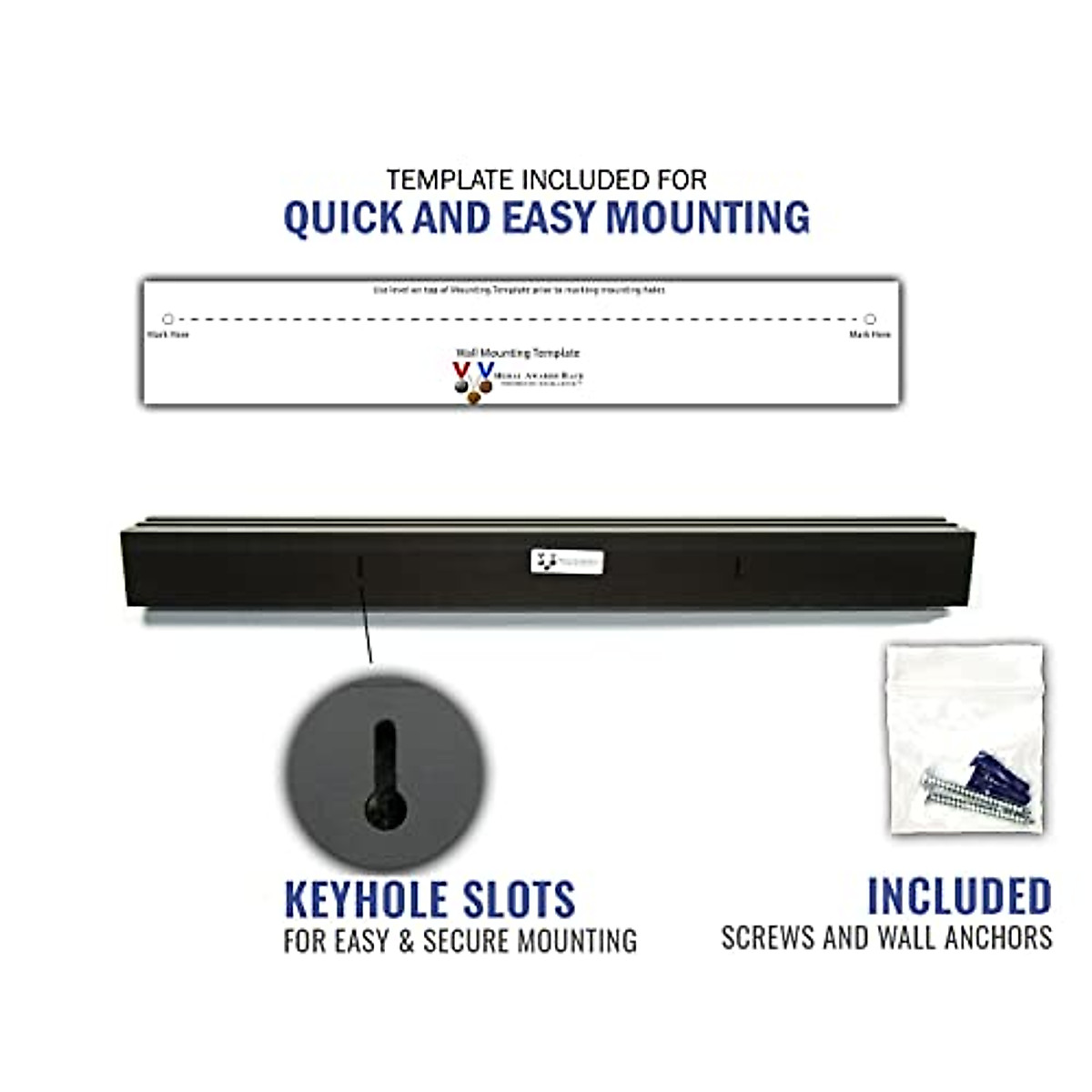 3ft Medal Awards Rack Premier Trophy Shelf- Trophy, Plaque and Medal Display (Black)