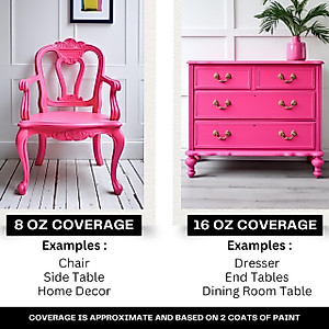 Daydream Apothecary Premium Chalk and Clay Paint for Furniture, Interior Paint for Home Décor, Paint for Wood DIY Projects, Matte Neon Hot Pink Chalk Style Paint for Artists and Crafters-8oz