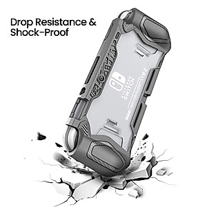 Switch Lite Protective Case for Nintendo Daily Gift (Ergonomic /Sturdy /Full Protection) Gift Idea Family Happy Hours Gray