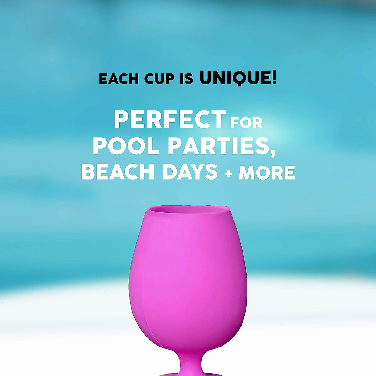 Sili Wraps Unbreakable Silicone Wine Glasses | Set of 4 | BPA-Free | Bali Collection | Stemmed | 12oz