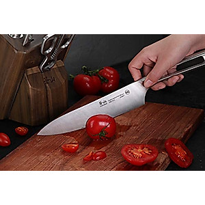 Cangshan TN1 Series 1021950 Swedish 14C28N Steel Forged 8-Piece Knife Block Set, Walnut