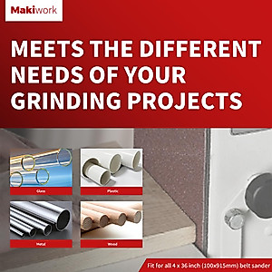 4 x 36 Inch 100 x 915 mm Sanding Belts Set - 15-Pack with 80/120/150/240/400 Grits, Aluminum Oxide Abrasive Belts for Woodworking