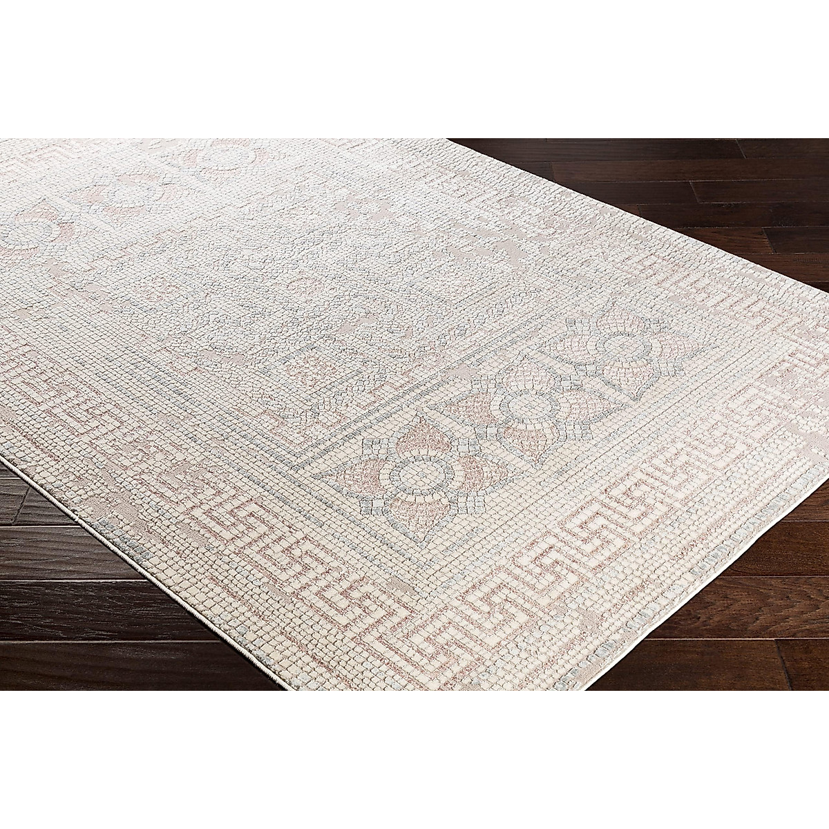 Mark&Day Area Rugs, 5x7 Herblay Global Rose Area Rug, Camel Beige Grey Carpet for Living Room, Bedroom or Kitchen (5'1" x 7'3")