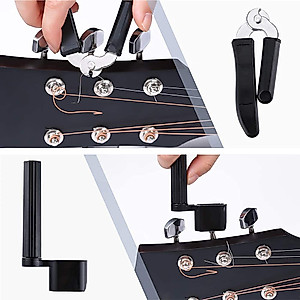 Auihiay 58 PCS Guitar Accessories Kit Including Guitar Strings, Picks, Capo, Thumb Finger Picks, String Winder, Bridge Pins, Pin Puller, Pick Holder, Finger Protect