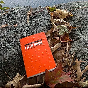 Elan Publishing Company the Indestructible 3.5 by 5.5 in Field Notebook, Orange, Pack of 4
