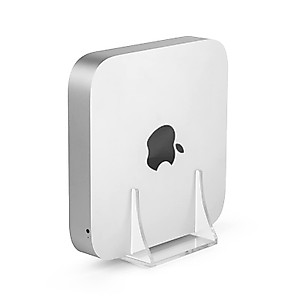 CaSZLUTION Desktop Stand for Apple Mac Mini, Acrylic Vertical Stands Holder Compatible with Apple MAC Mini 2010-2023 M1, M2, M2 Pro Chip, Clear
