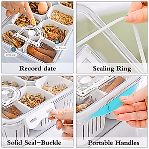 MANO 2pack Serving Trays for Party Divided Veggie Tray with Lid Sealed Sectioned Fruit Snack Serving Platter Vegetable Storage with 6 Compartments Snackle Box Charcuterie Container Fridge Organizer