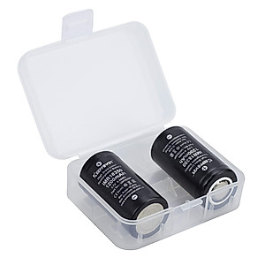 Keeppower IMR18350 High Drain Li-ion Battery Flat Top Rechargeable 1200mAh 10A Discharge 3.7V Lithium Battery (Pack of 2)