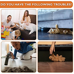 NEOACT 12 Pack Under Couch Blocker(3.2" H 16" L), Under Bed Blocker for Pets, Toy Blockers for Furniture, Stop Things Going Under Couch Sofa and Bed, Suit for Hard Surface Floors