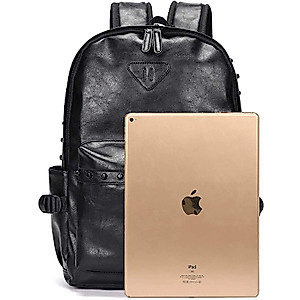 Ro Rox Unisex PU Punk Goth Laptop Bag School Uni Backpack