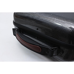 WUQIMUSC 16 inch Viola Case Durable Carbon Fiber Composite Oblong Viola Box fit For 15-17inch Adjustable