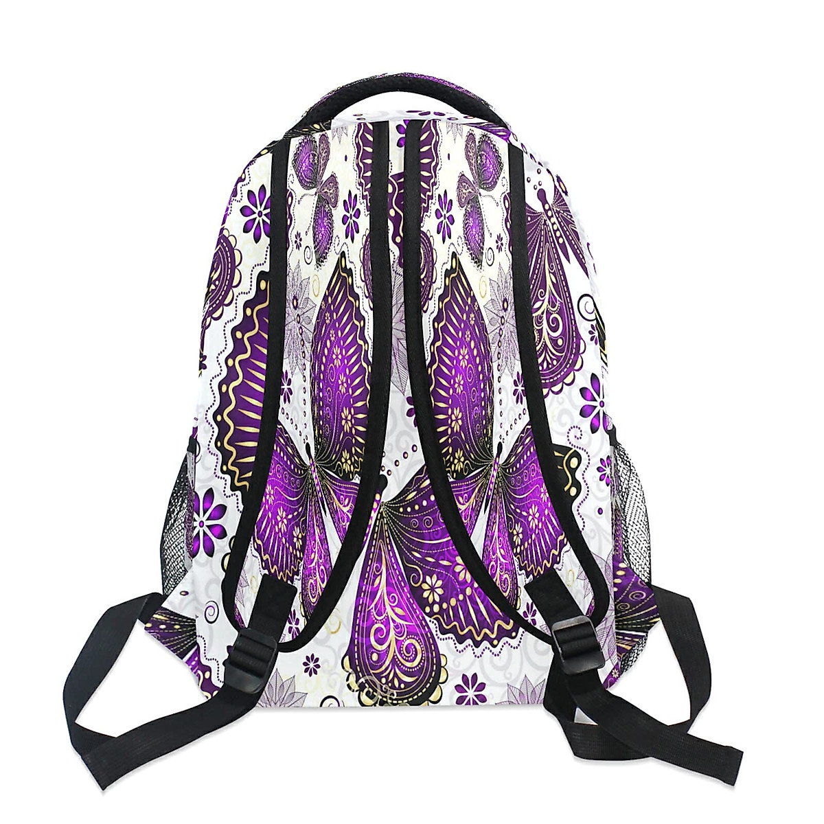 ALAZA Butterfly Violet Flower Purple Travel Laptop Backpack Business Daypack School Bag Bookbag Fit 15.6 Inch Laptops for Women Men Girls