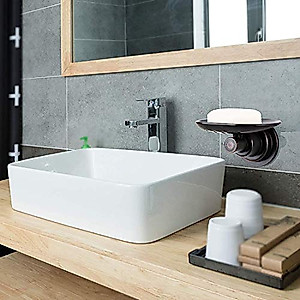 JiePai Vacuum Suction Cup Hooks Bath Towel Holder Wall Towel Rack，Suction Soap Dish ，Oil Rubbed Bronze