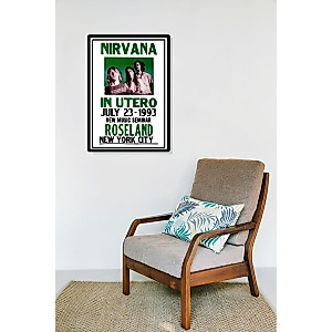 Nirvana Concert Poster, New York City, Kurt Cobain, Grunge Music, Art Print