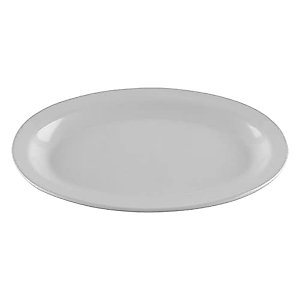 G.E.T. OP-610-W Melamine Oval Serving Platter, 10" x 6.75", White (Set of 12)