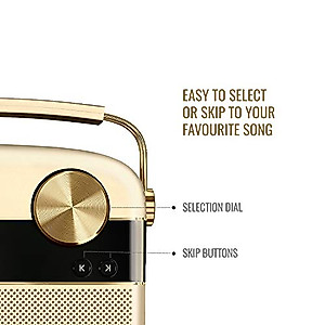 Saregama Carvaan 2.0 Portable Digital Music Player - Sound by Harman/Kardon (with 20,000 Songs) (with WiFi, Champagne Gold Color)