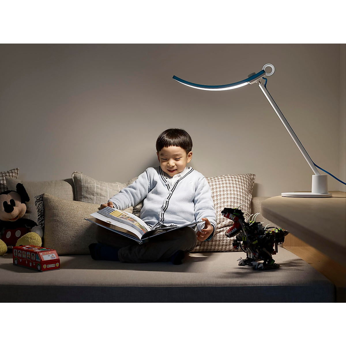 BenQ Blue Genie LED Desk Eye-Caring Table Lamp: Auto-Dimming, CRI>95, 13 Color Temperatures, 35” Wide Illumination, for Bedroom/Living Room/Reading/Crafting/Home Office