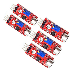 Kiro&Seeu 5PCS Microphone Sensor High Sensitivity Sound Detection Module Compatible with Ar-duino PIC AVR Raspberry Pi 2 3 3B+ 4 Robot Smart Car(S-MD-5P)