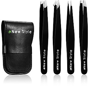 New Style Tweezers For Women And Men – Precision Eyebrow Stainless Steel Tweezer Set For Ingrown Hair, Chin, Splinter, Wig Combo Pack With Travel Case