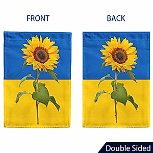 Ukraine Garden Flags ,Pigeon and Sunflower Ukrainian Flag National Flower Flags 12x18 Inch Double Sided (Color D)